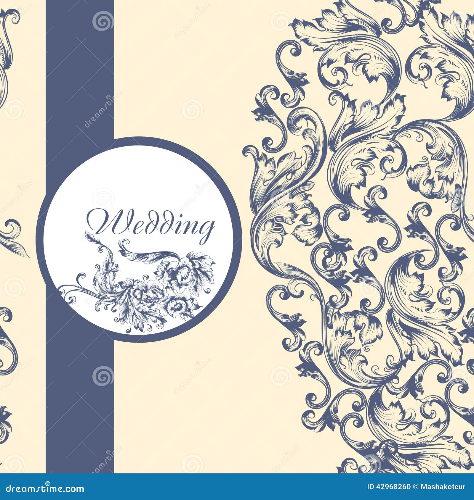 Wedding Pattern with Flowers Stock Vector - Illustration of gentle ...