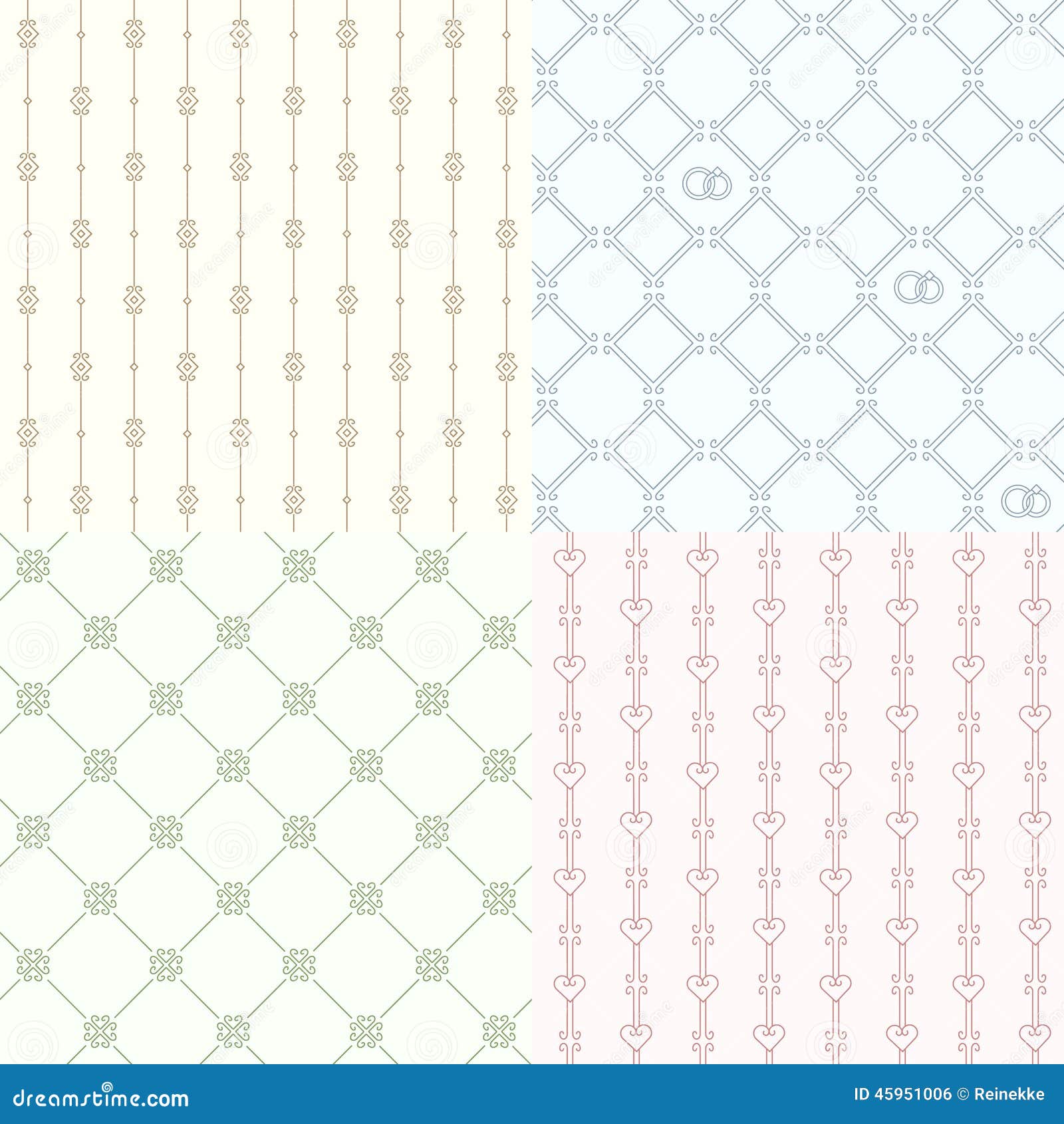 Wedding patterns stock vector. Illustration of ornament - 45951006