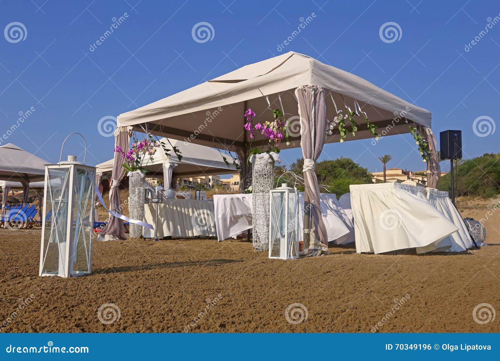 Wedding Pavilion on a Beach Stock Photo - Image of ceremony, coast ...