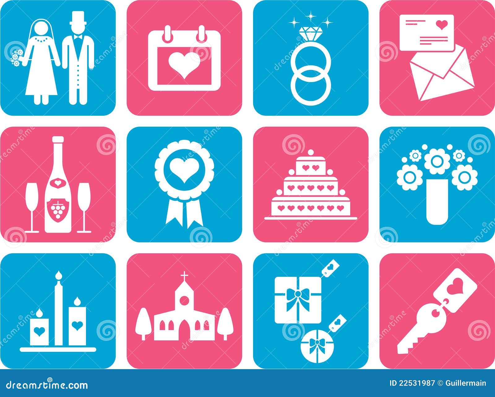 Wedding pictograms stock vector. Illustration of husband - 22531987