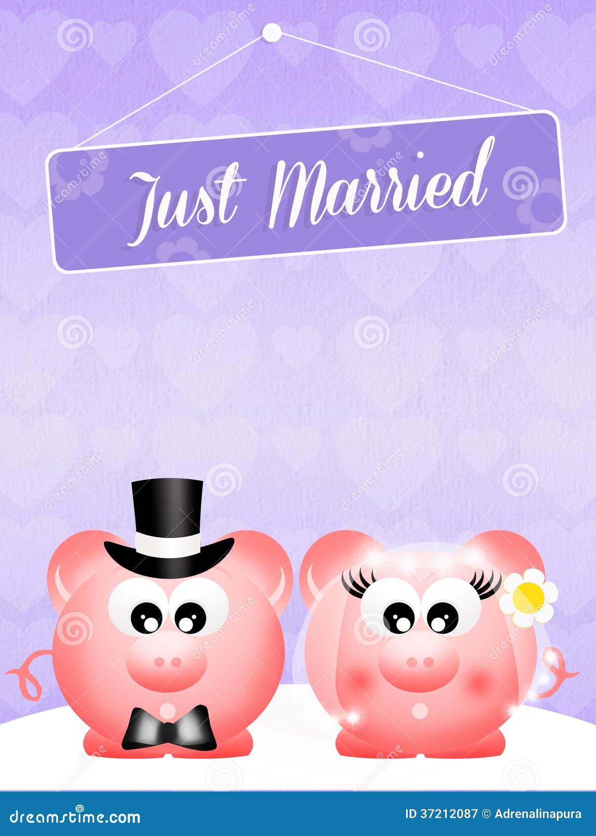 Wedding of pigs stock illustration. Illustration of love - 37212087