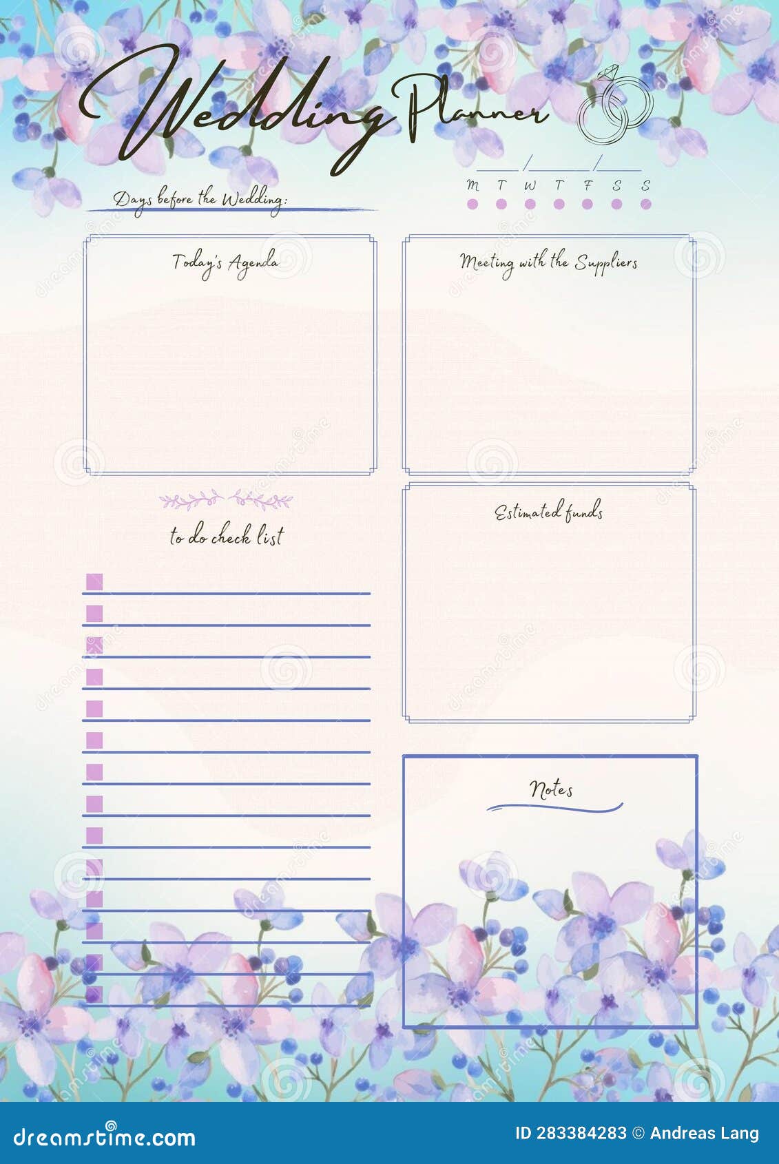 Wedding Planner Digital Planning Insert Sheet Printable Page Template ...
