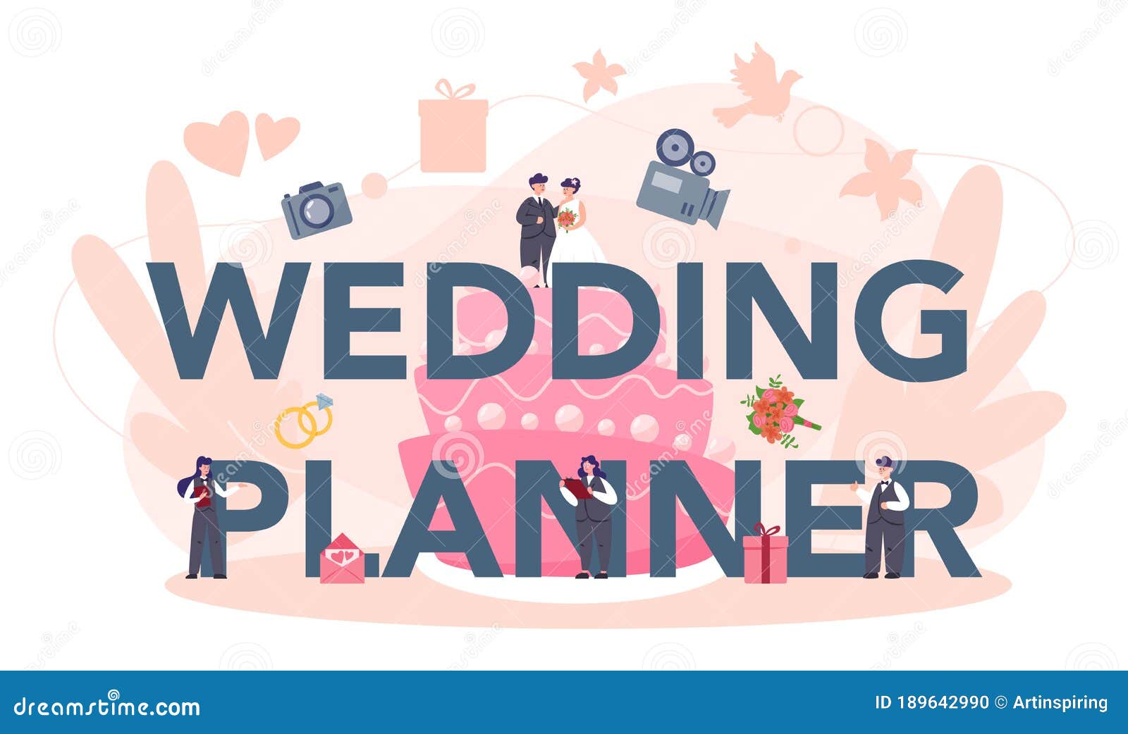 Wedding Planner Typographic Header Concept. Professional Organizer ...