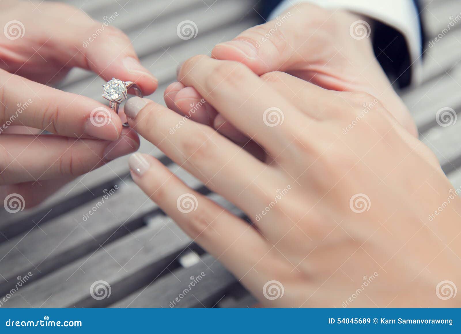 Wedding Proposal with Diamond Ring Stock Image - Image of bride ...