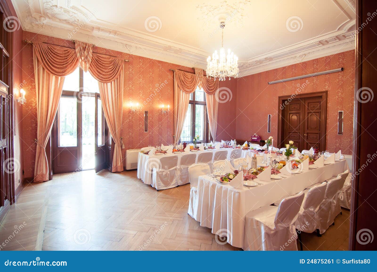 Wedding reception stock image. Image of decorated, dining - 24875261