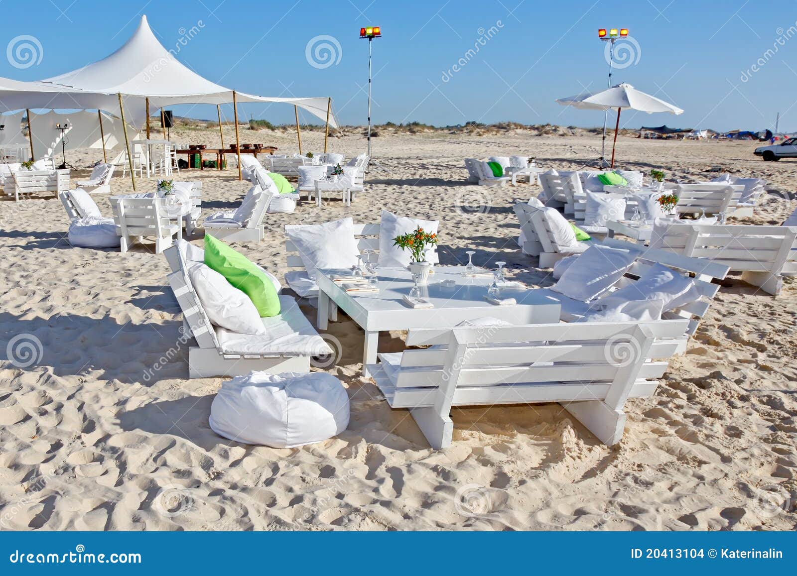 Wedding Reception on the Beach, Outdoor Stock Photo - Image of clear ...