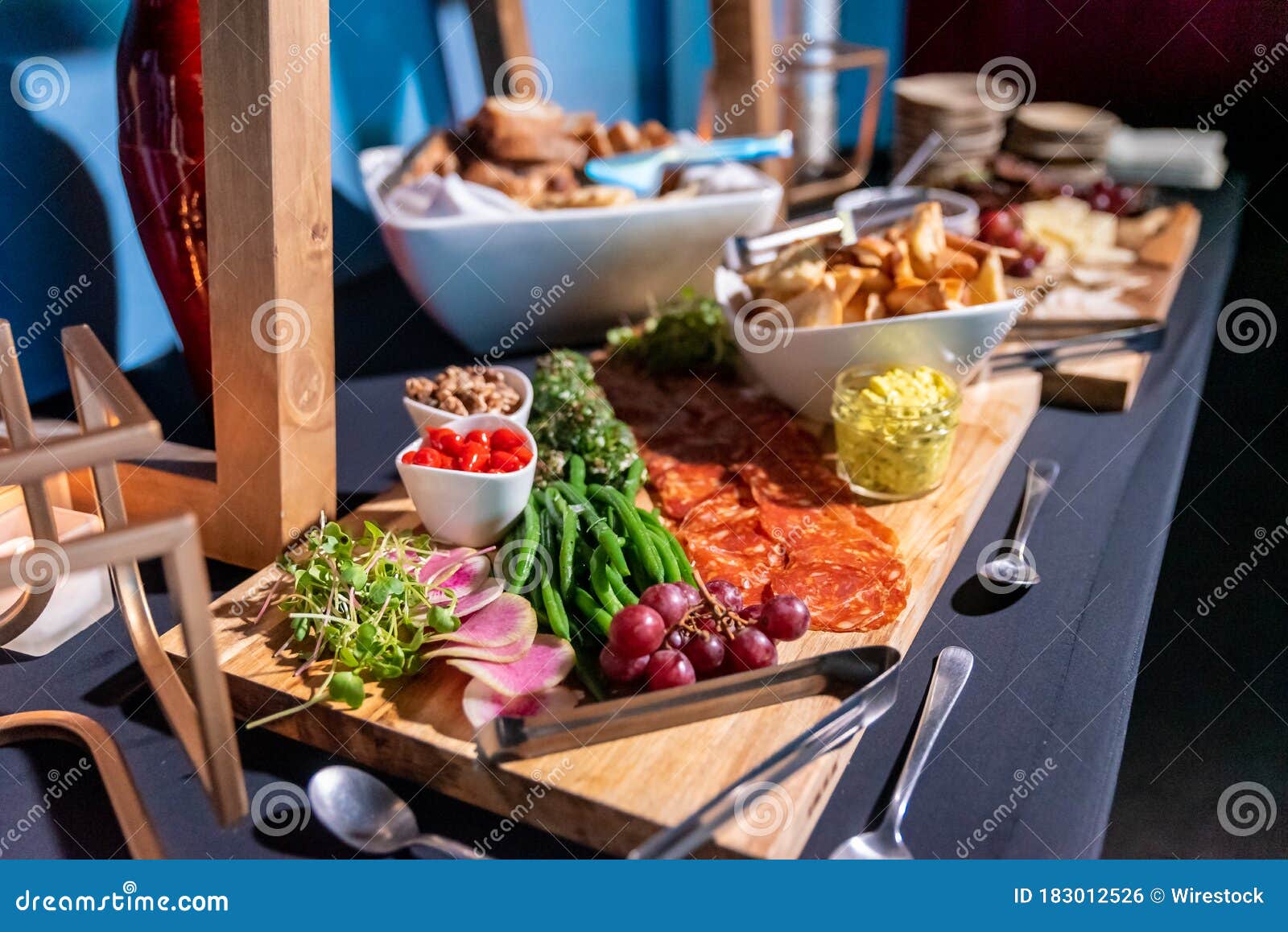 Wedding Reception Dinner Table with Delicious Meals Stock Photo - Image ...