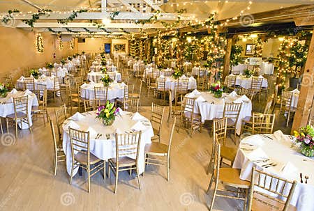 Wedding reception hall stock photo. Image of banquet, round - 4949440