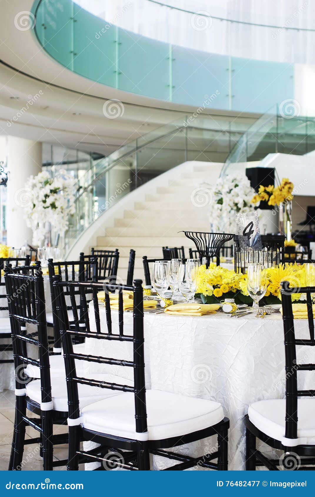 Wedding Reception Hall stock image. Image of party, decorative - 76482477