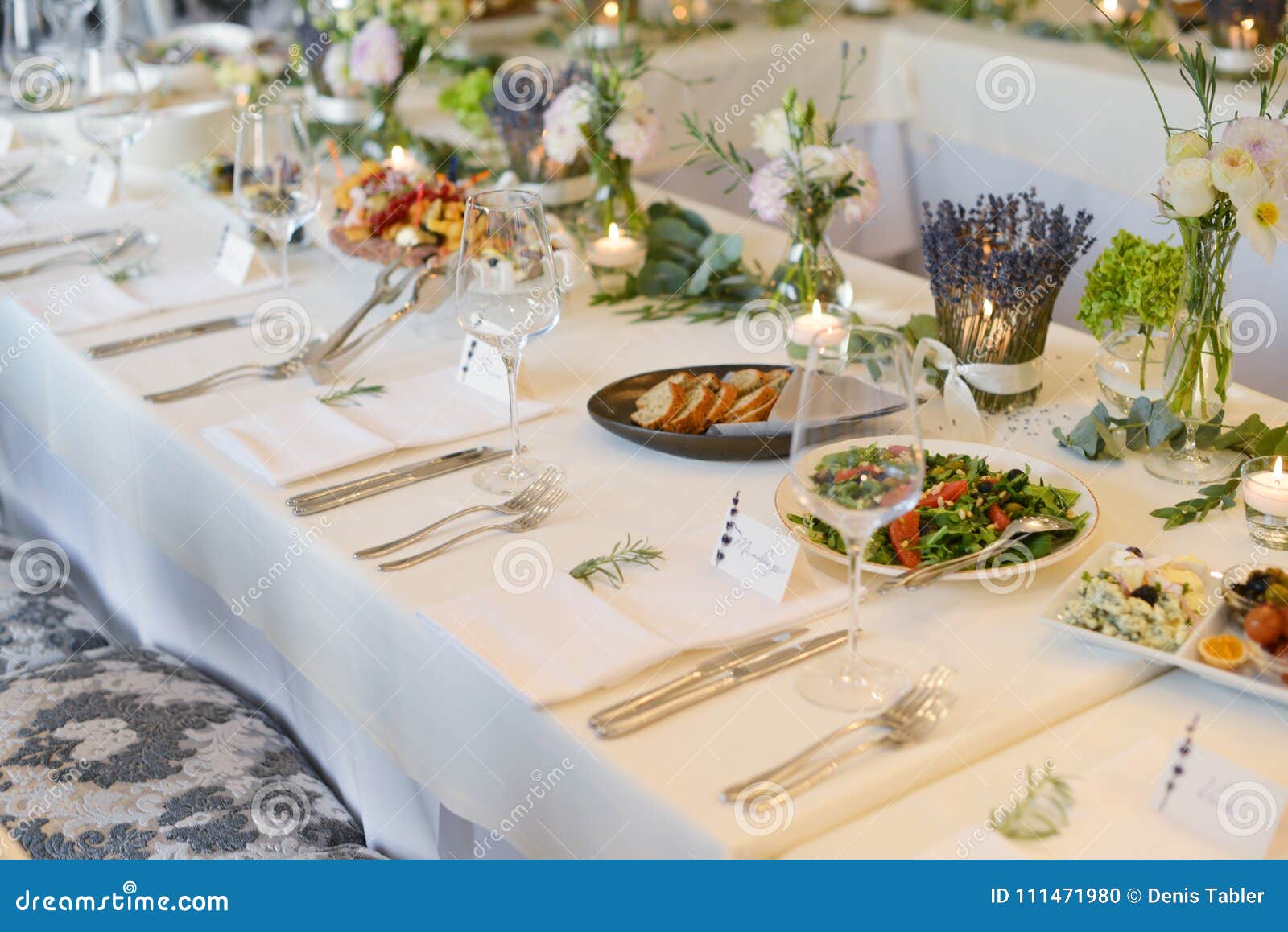 Wedding reception table stock photo. Image of party - 111471980