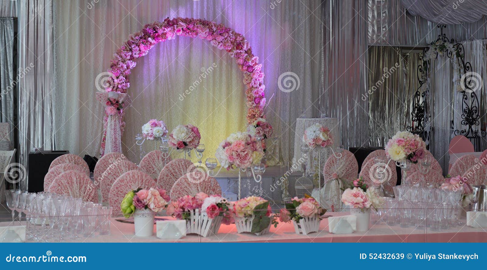 Wedding reception stock image. Image of decoration, wedding - 52432639
