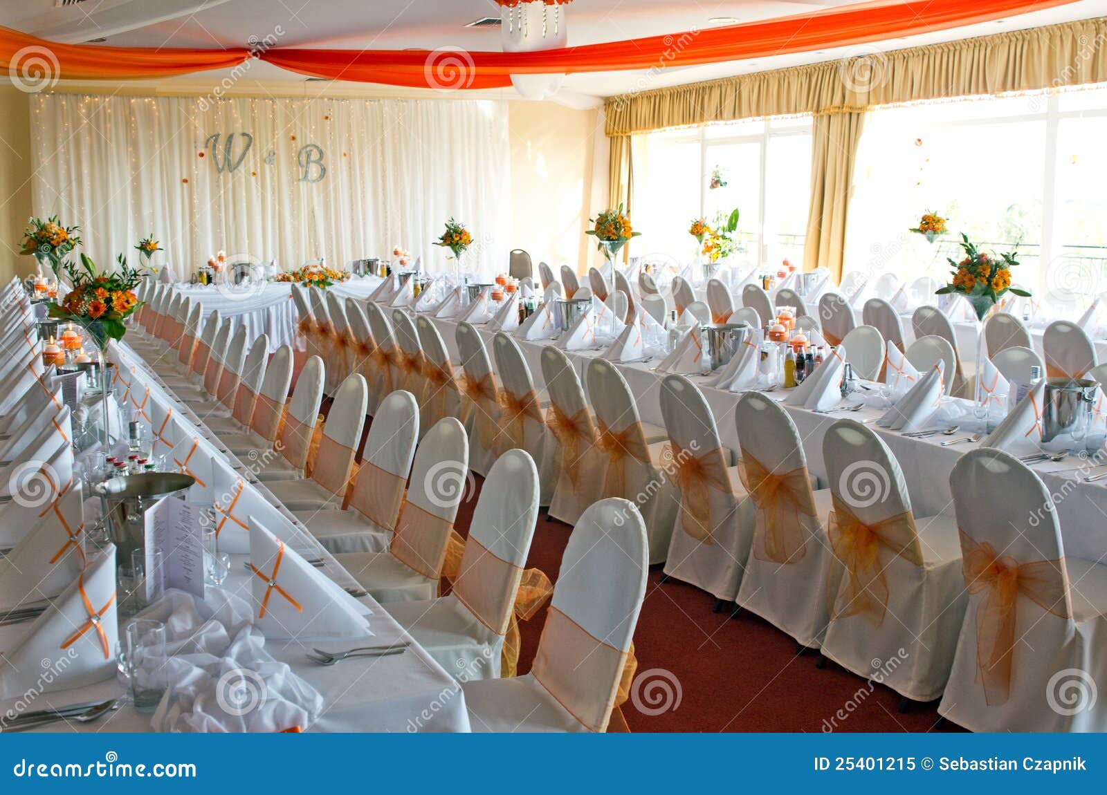 Wedding reception room stock image. Image of decorated - 25401215