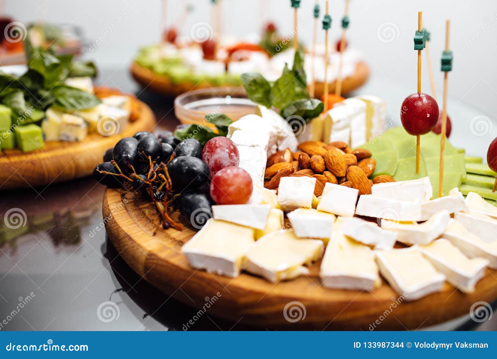 Tasting Cheese Dish . Delicious Cheese on the Table. Table Setting at a ...