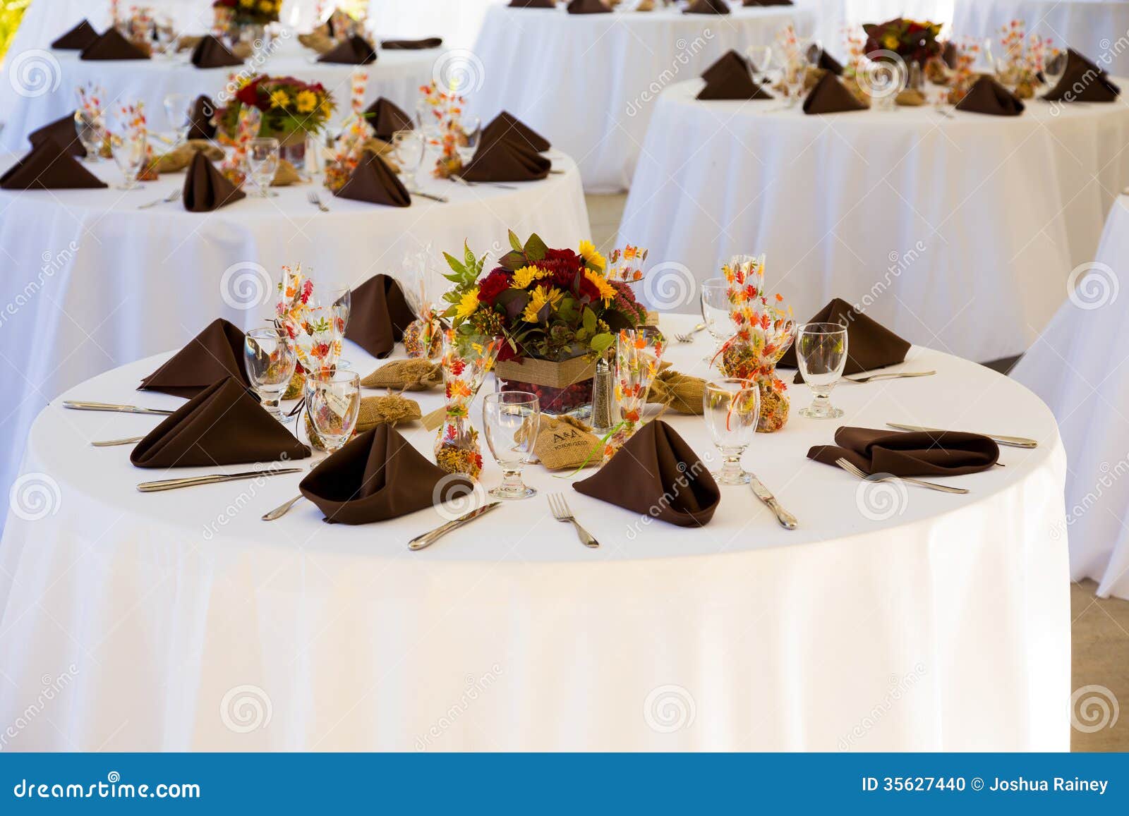Wedding Reception Tables stock photo. Image of event - 35627440