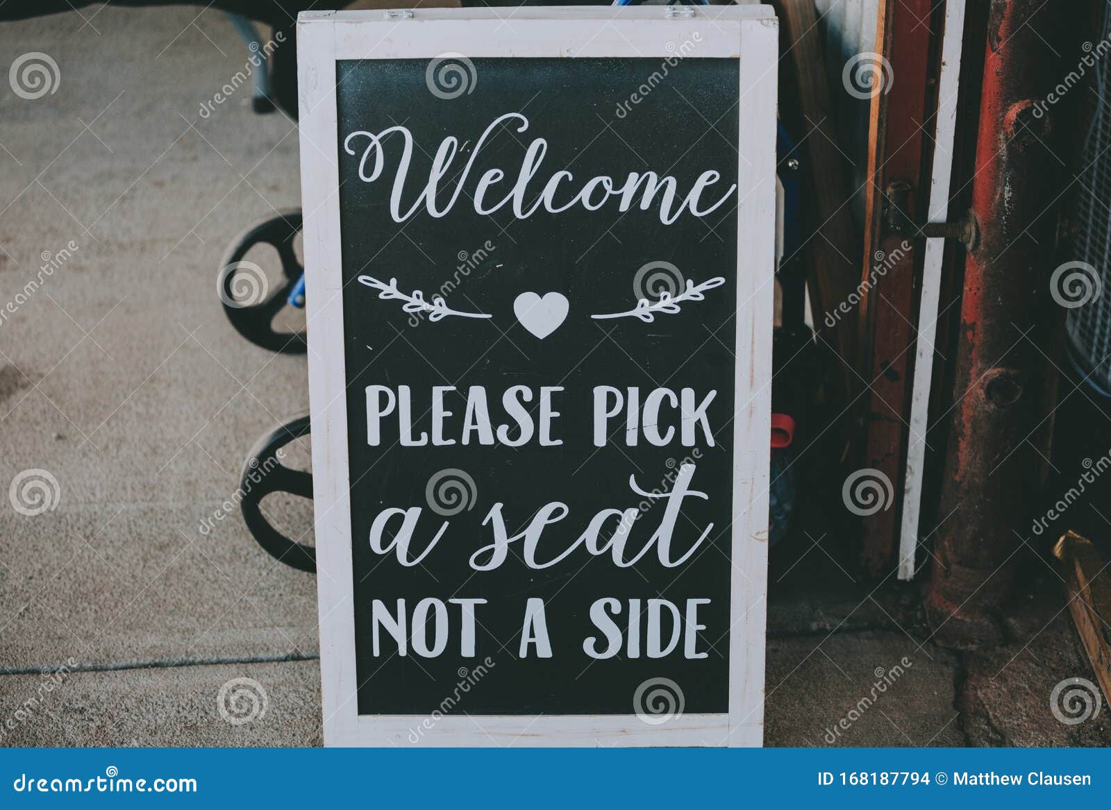 Wedding Reception. Welcome Sign Stock Photo - Image of colorful, sign ...