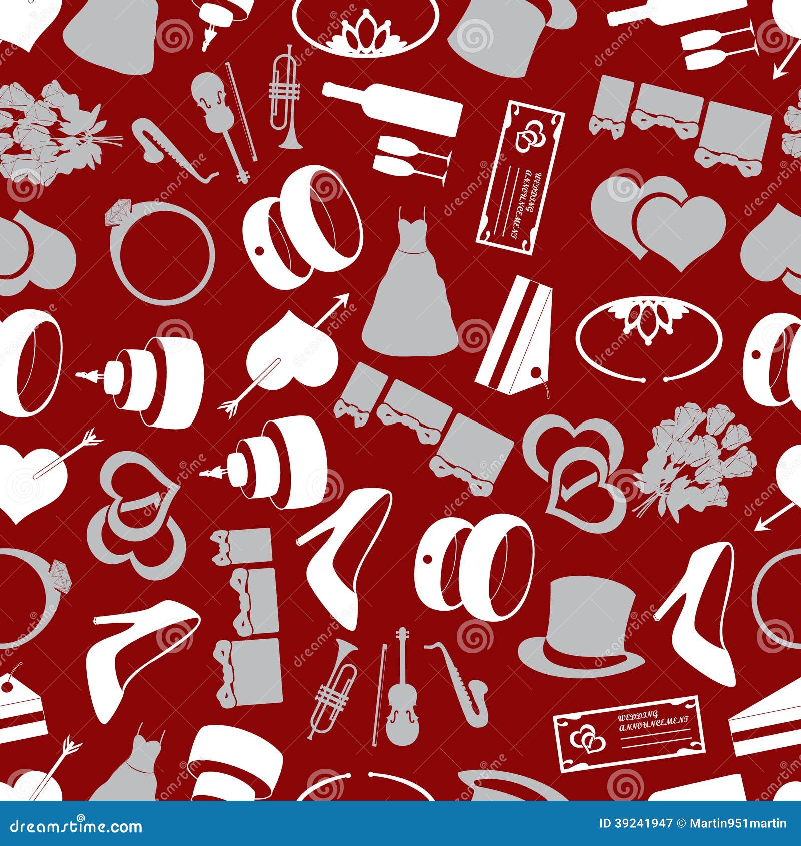 Wedding red pattern eps10 stock vector. Illustration of dress - 39241947