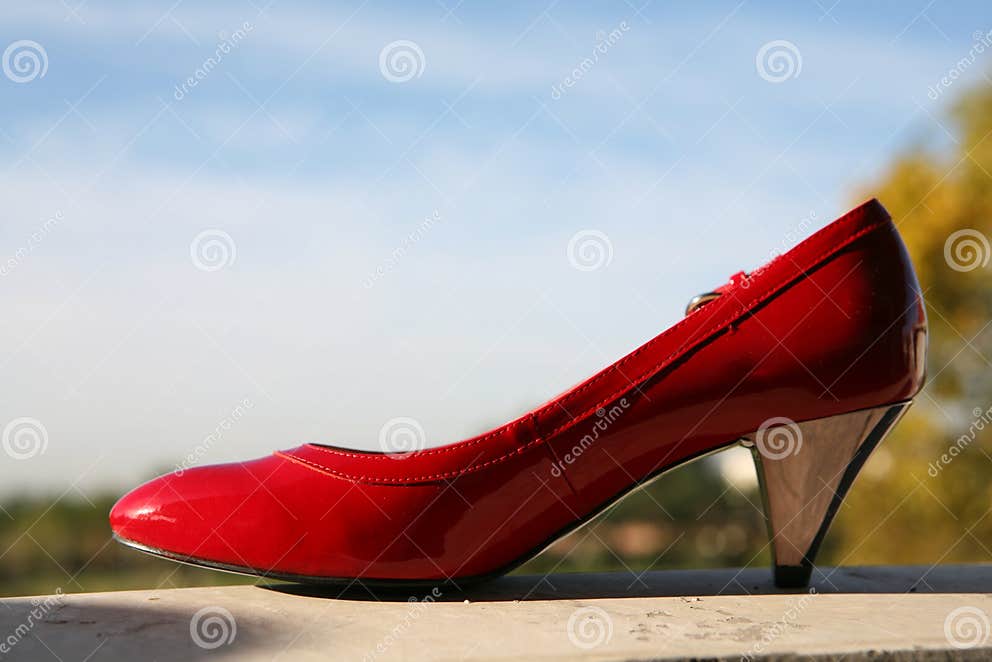 Wedding red shoes stock image. Image of bride, party, green - 6794473