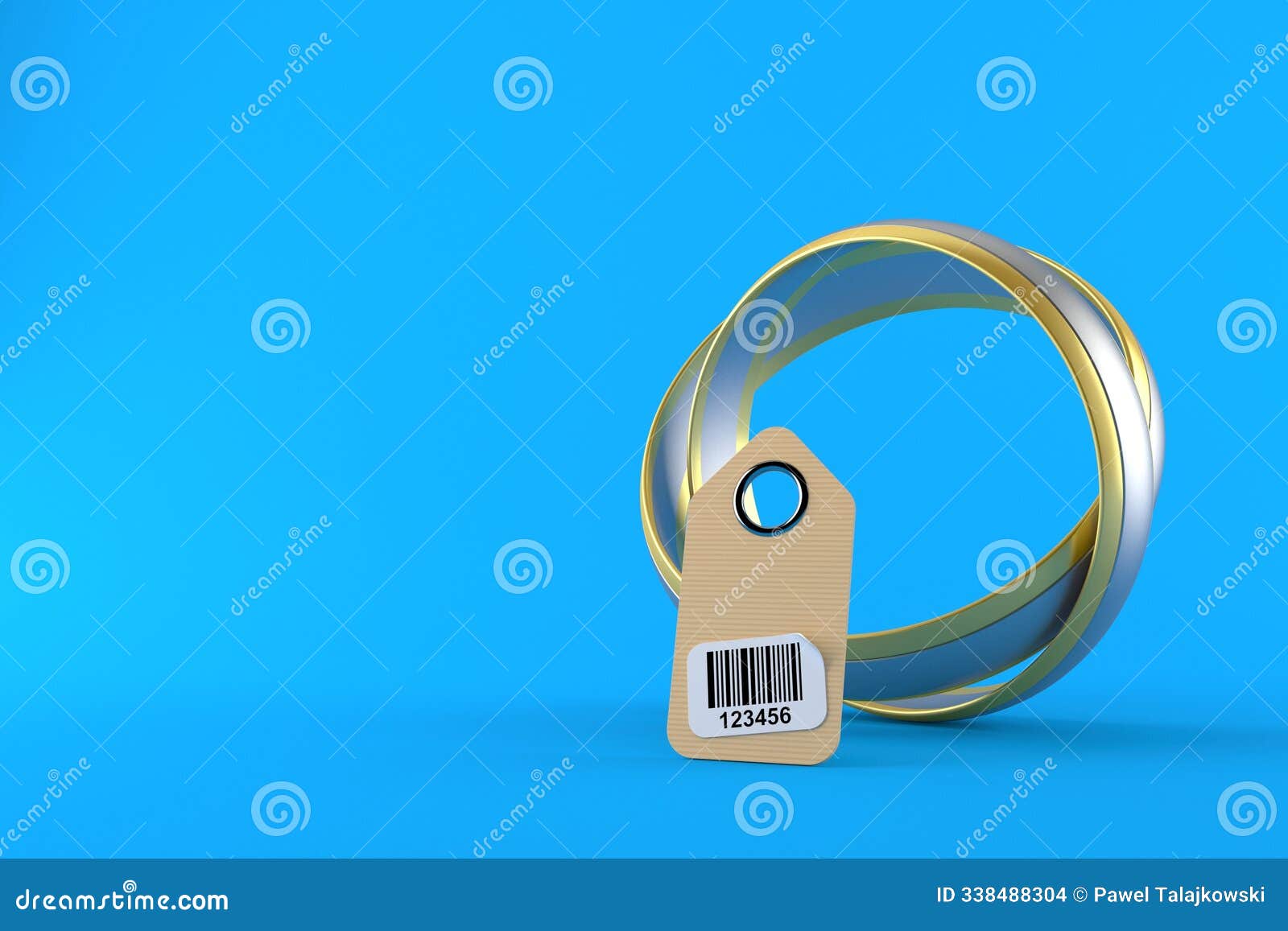 Wedding ring with barcode stock illustration. Illustration of pair ...