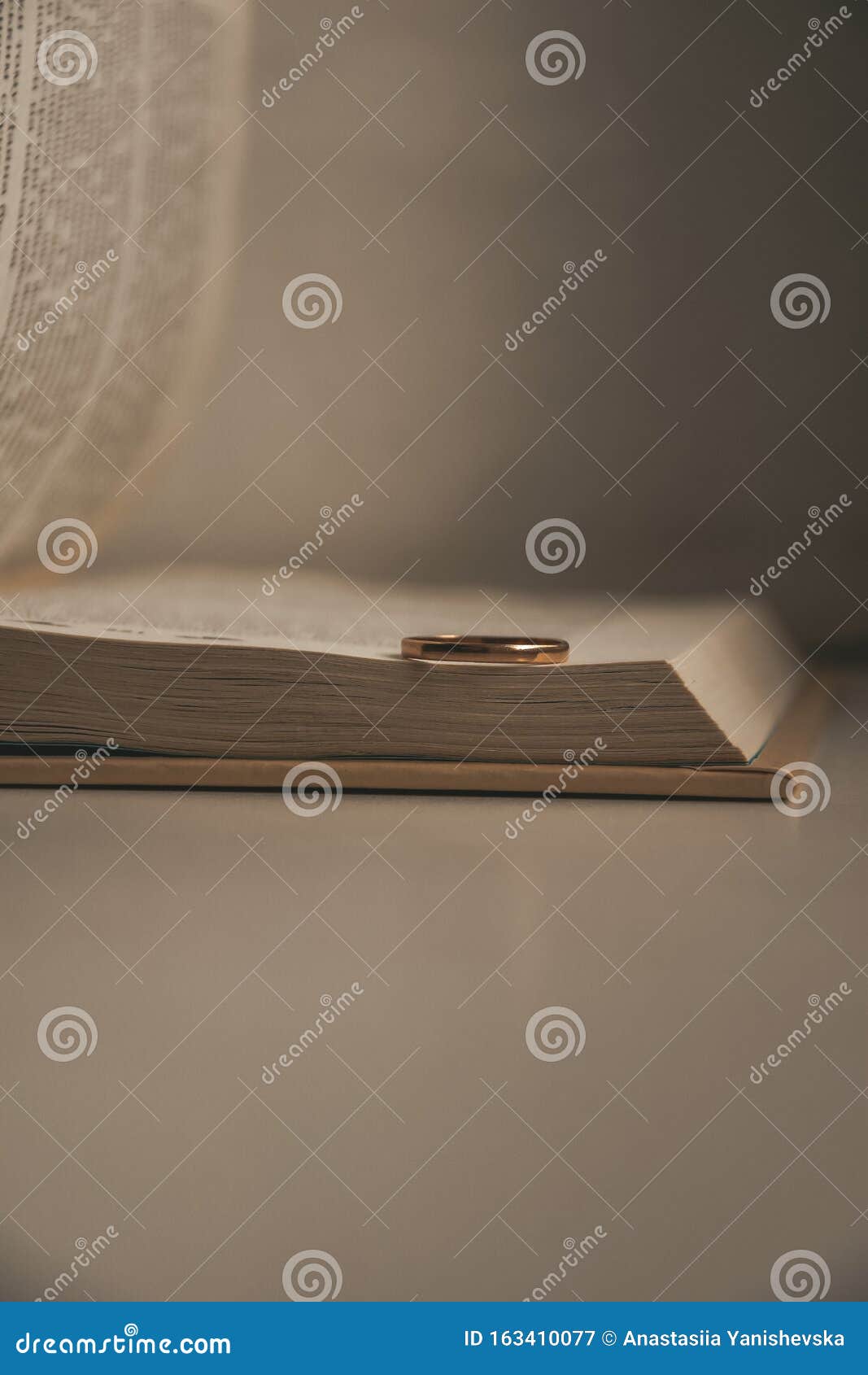 Wedding Ring in the Book Pages Jewelry Stock Image - Image of bible ...
