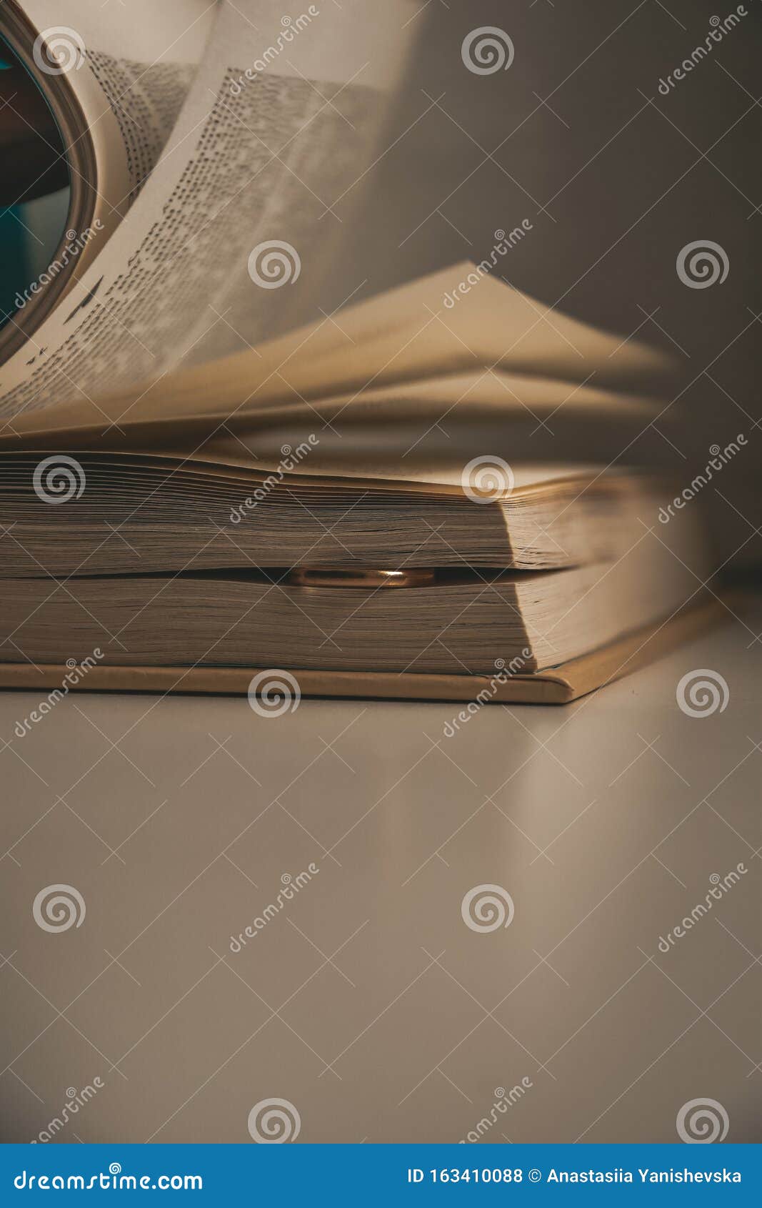 Wedding Ring in the Book Pages Jewelry Stock Photo - Image of books ...