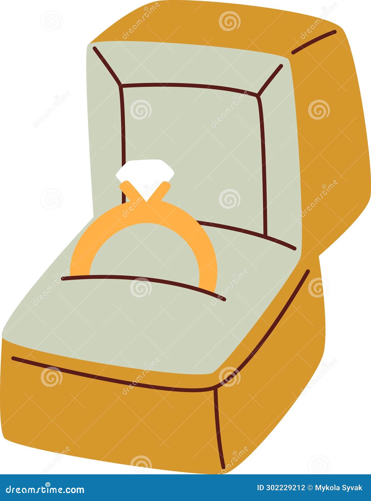 Wedding Ring Box stock vector. Illustration of jewelry - 302229212