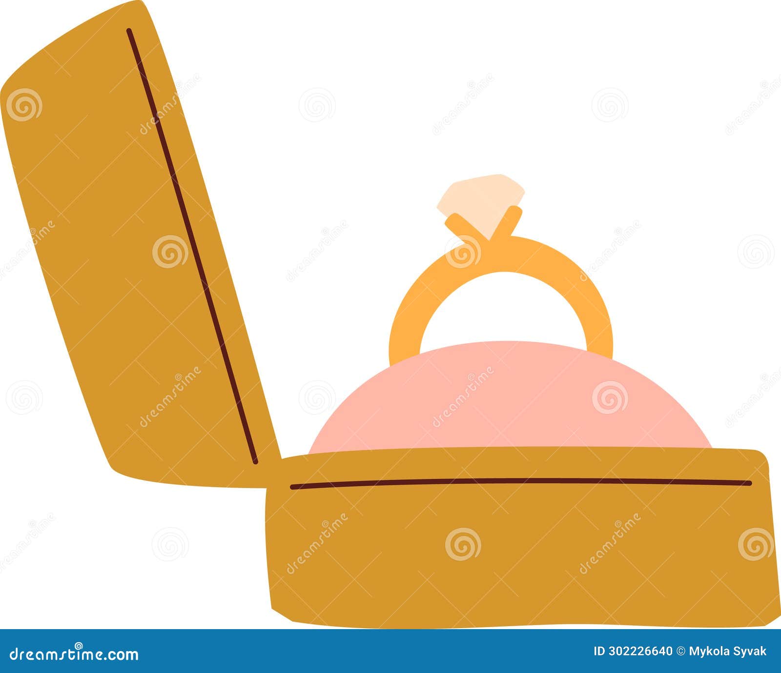 Wedding Ring Box stock vector. Illustration of symbol - 302226640