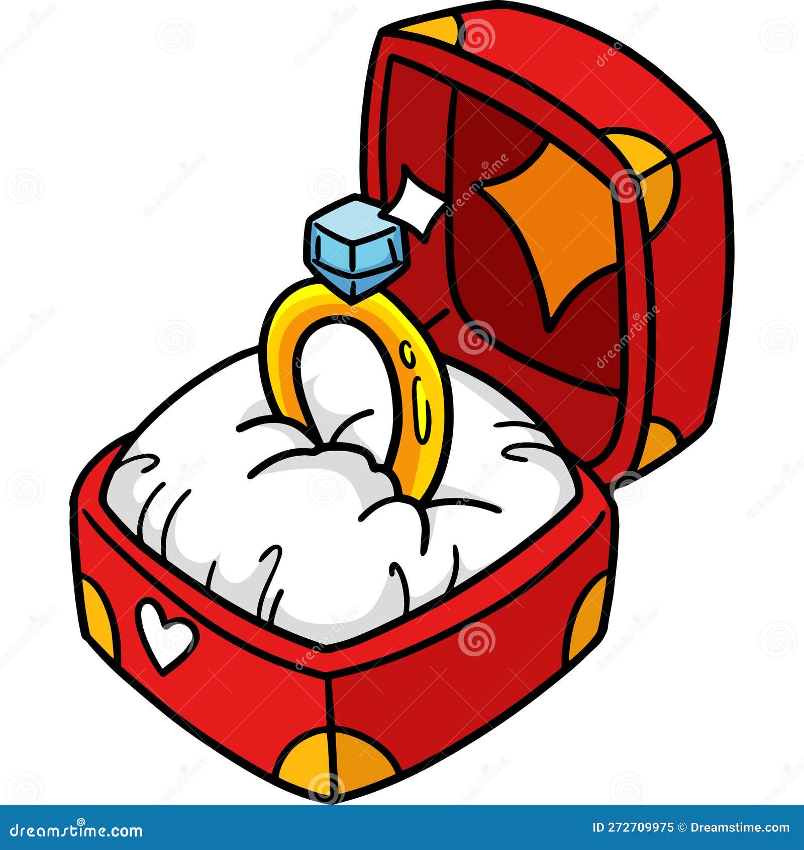 Wedding Ring Cartoon Colored Clipart Illustration Stock Vector ...