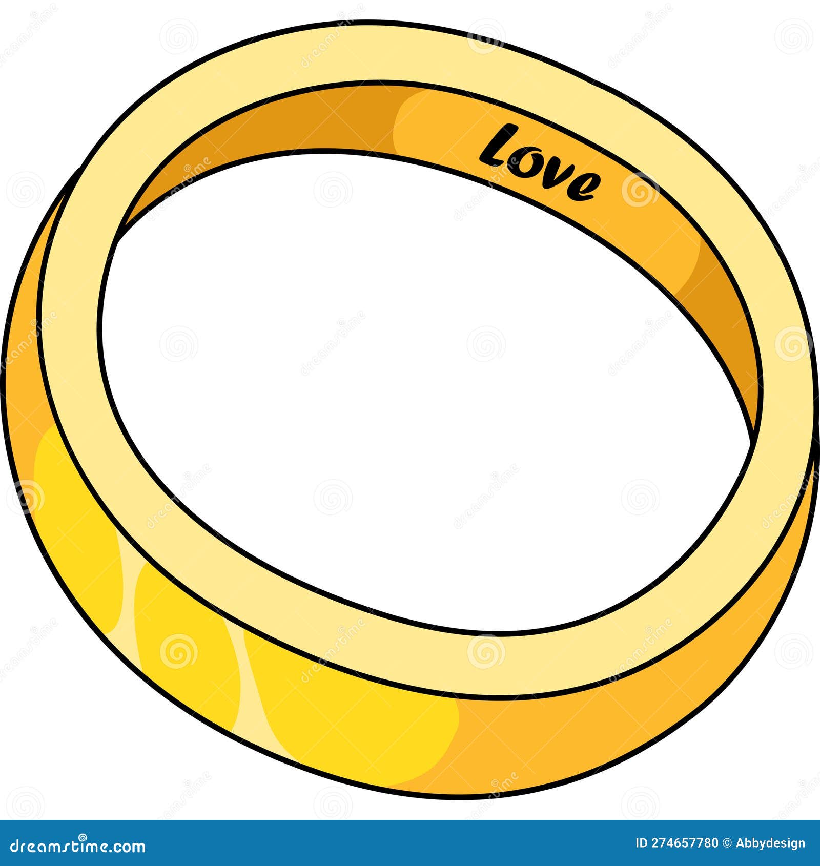 Wedding Ring Cartoon Colored Clipart Illustration Stock Vector ...