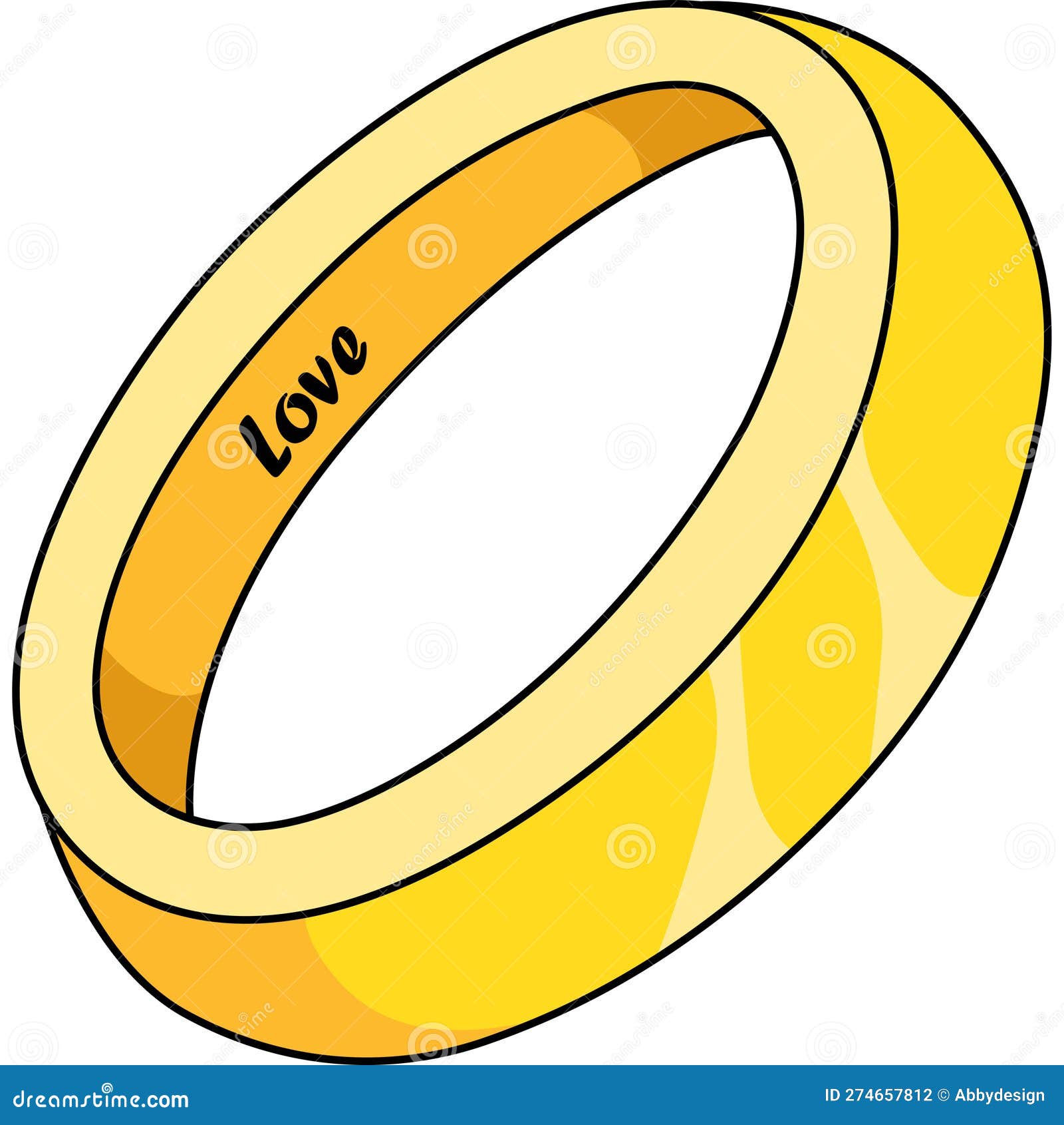Wedding Ring Cartoon Colored Clipart Illustration Stock Vector ...