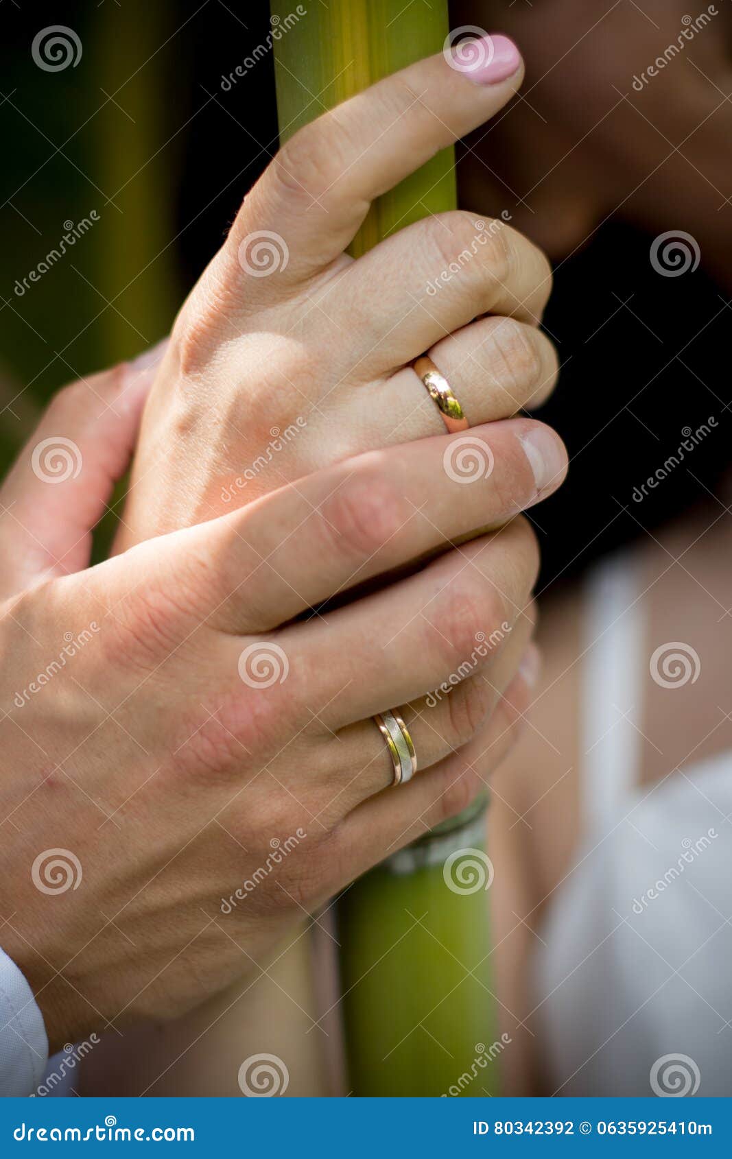Wedding Ring on Couples Hand Stock Photo - Image of concepts, closeup ...