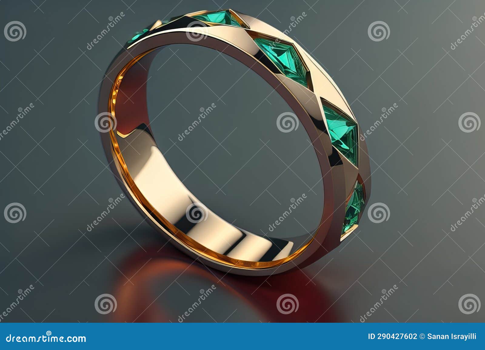 Wedding Ring with Diamonds on a Solid Color Background. Jewelry Stock ...