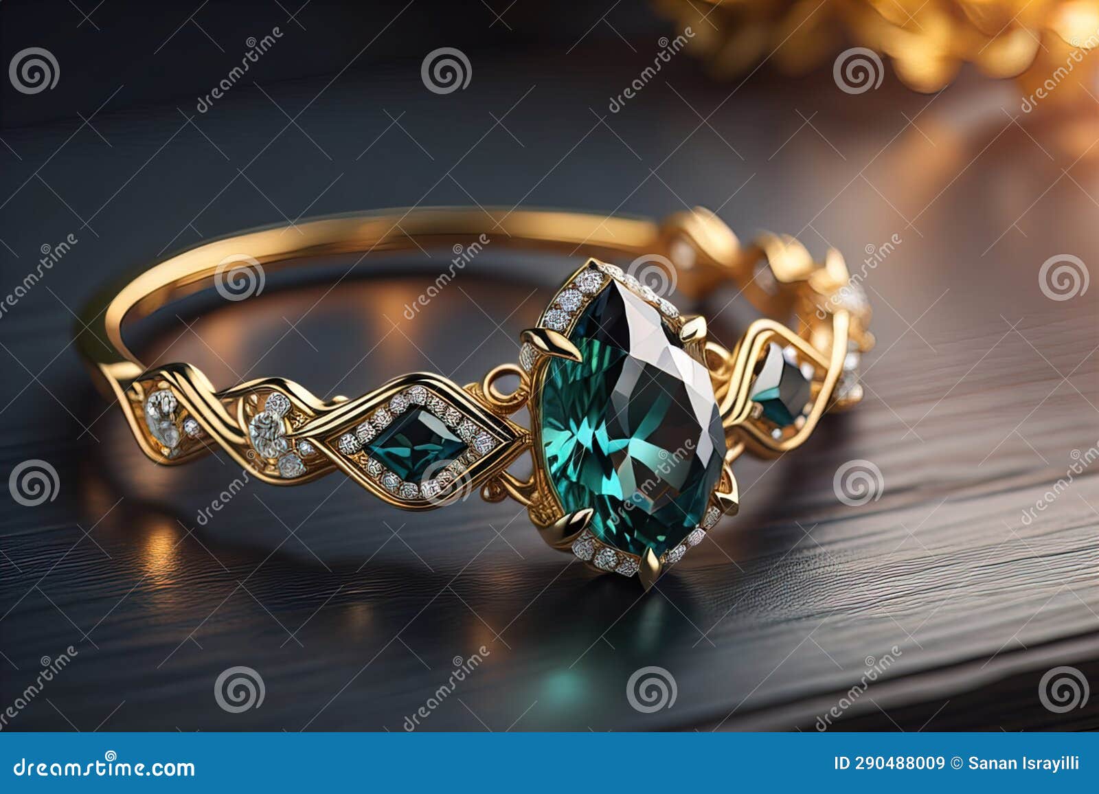 Wedding Ring with Diamonds on a Solid Color Background. Jewelry Stock ...