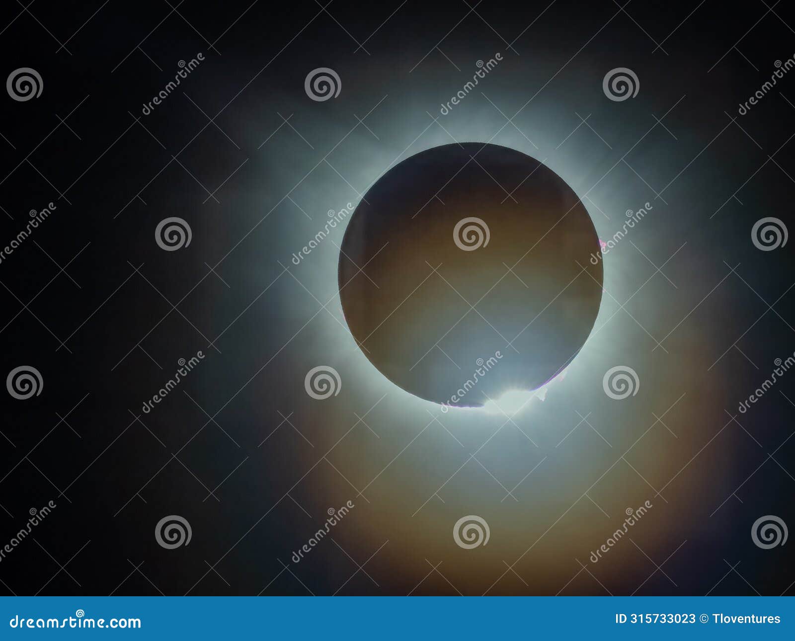 Wedding Ring Effect during a Total Solar Eclipse Stock Image - Image of ...