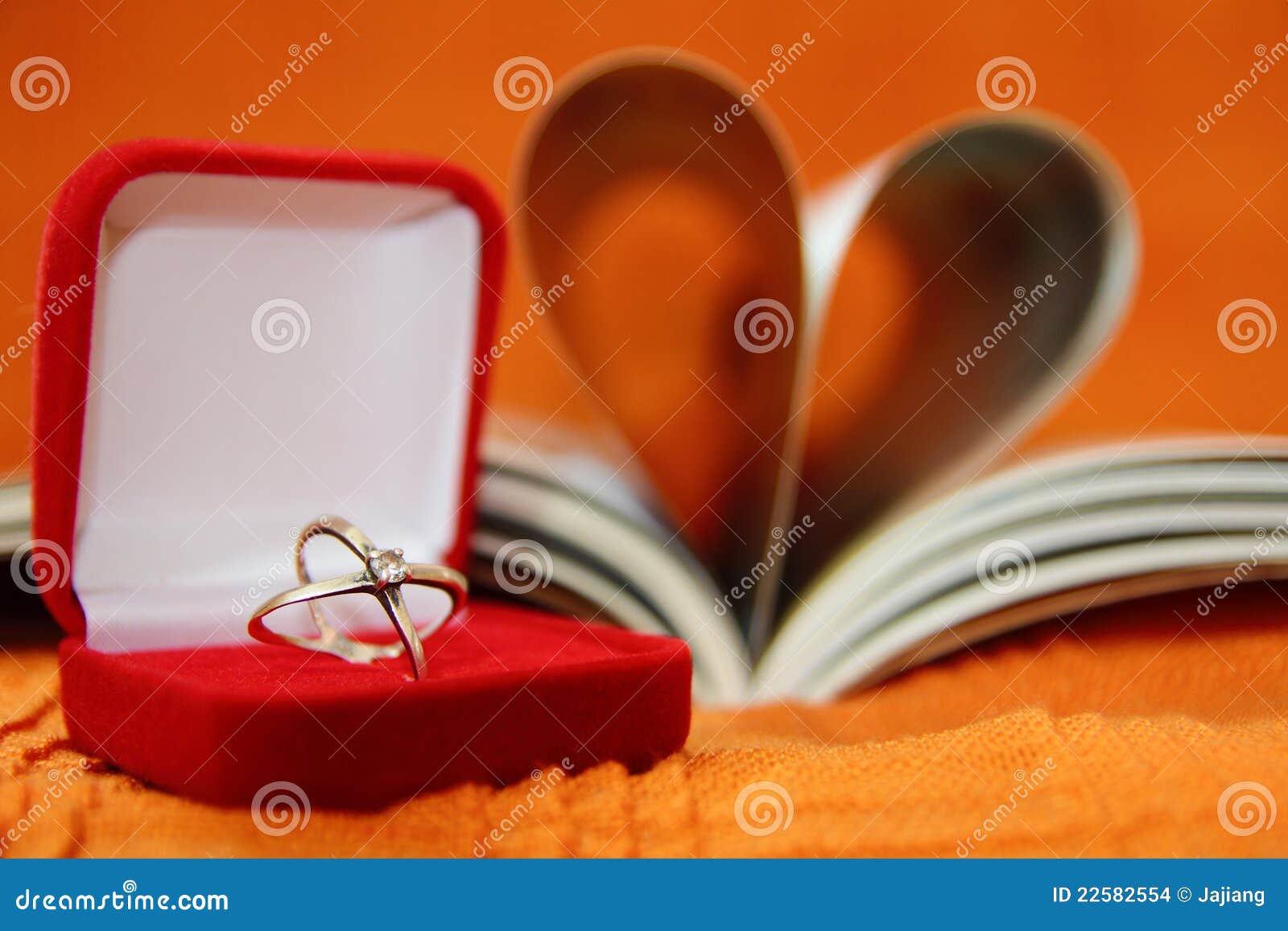 Wedding Ring and Heart Book Stock Photo - Image of jewelery, invitation ...