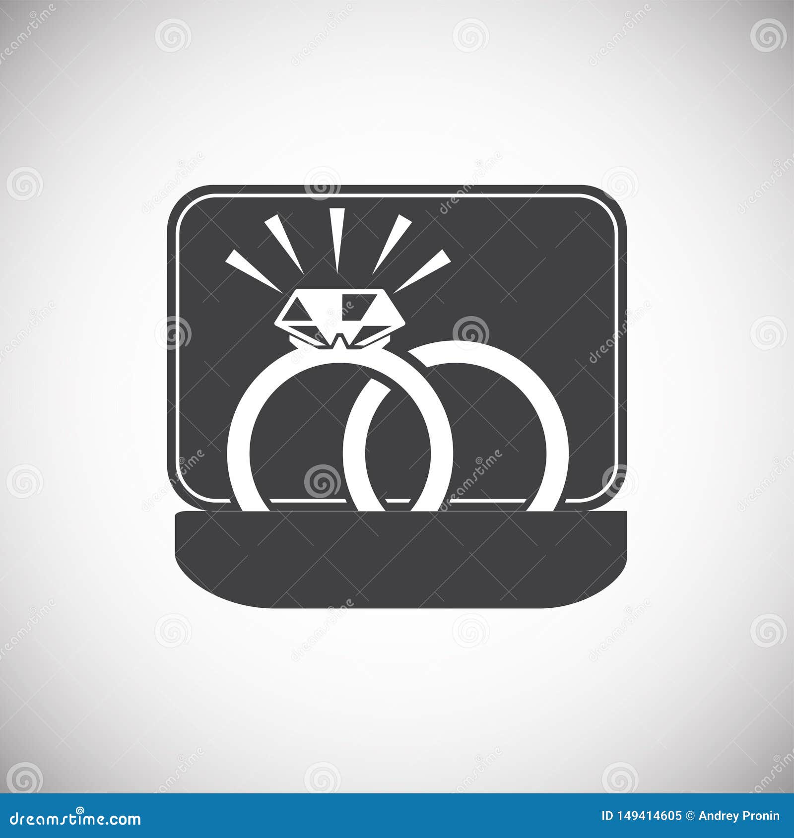 Wedding Ring Icon on Background for Graphic and Web Design. Simple ...