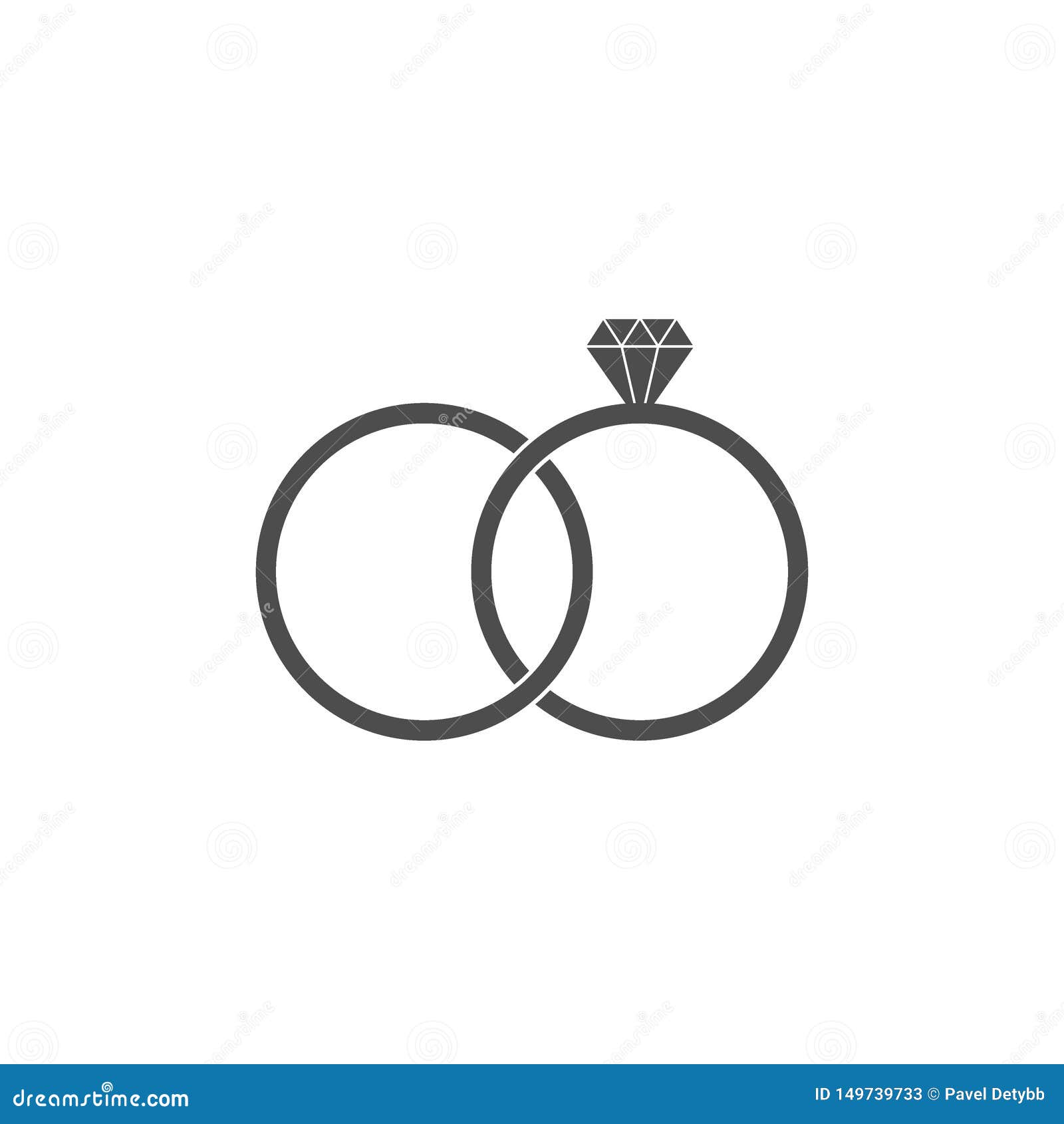 Wedding Ring Icon. Vector Illustration, Flat Design. Stock Vector ...
