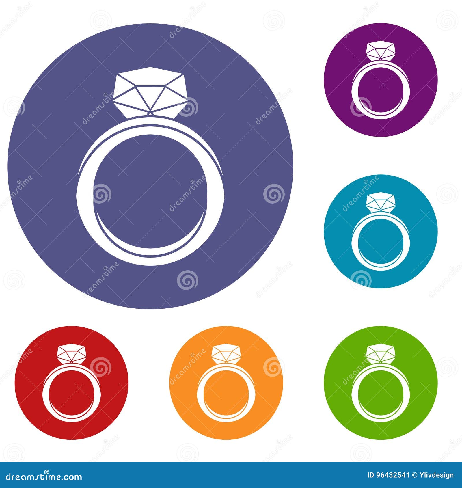 Wedding ring icons set stock vector. Illustration of celebration - 96432541
