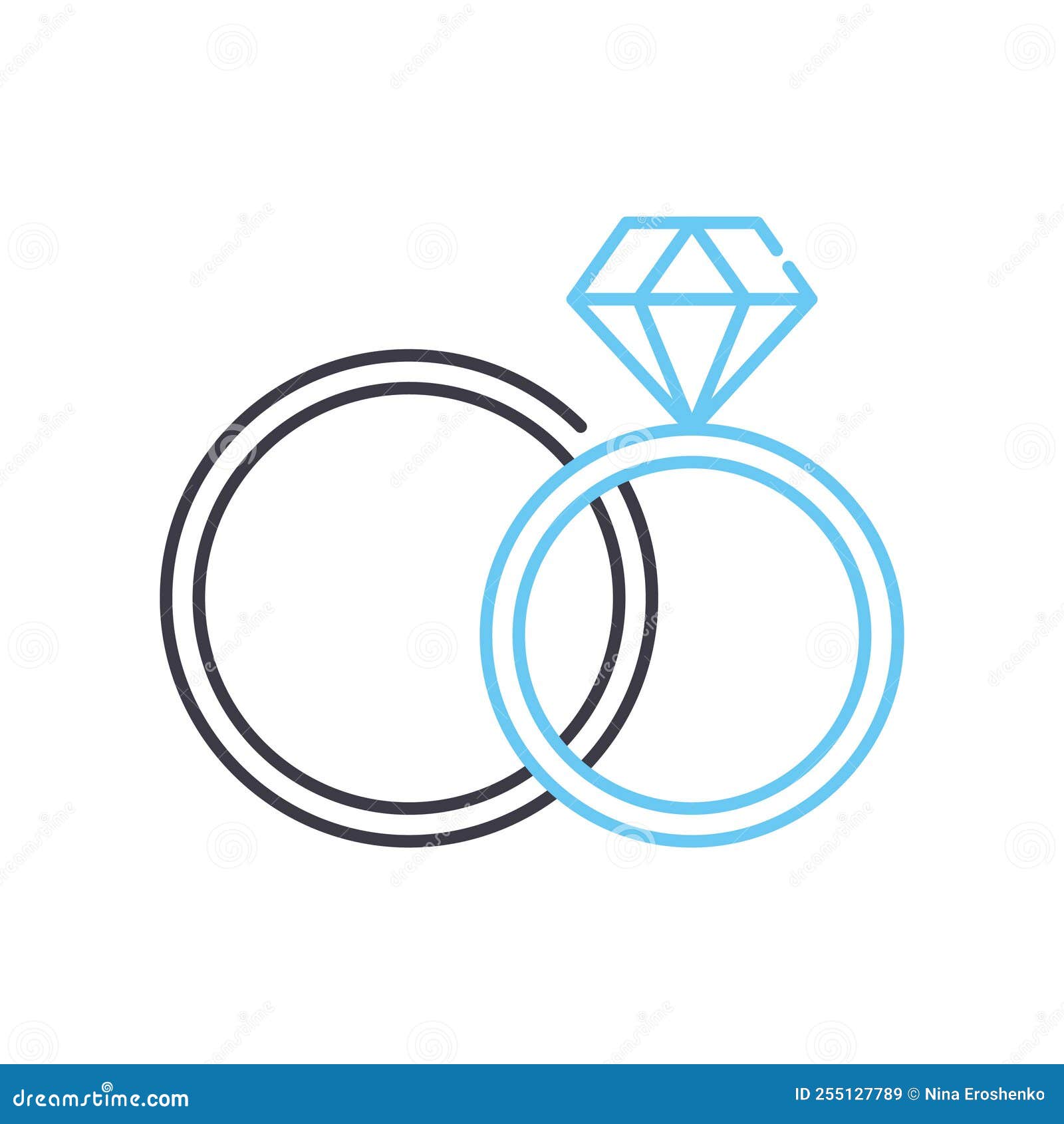 Wedding Ring Line Icon, Outline Symbol, Vector Illustration, Concept ...