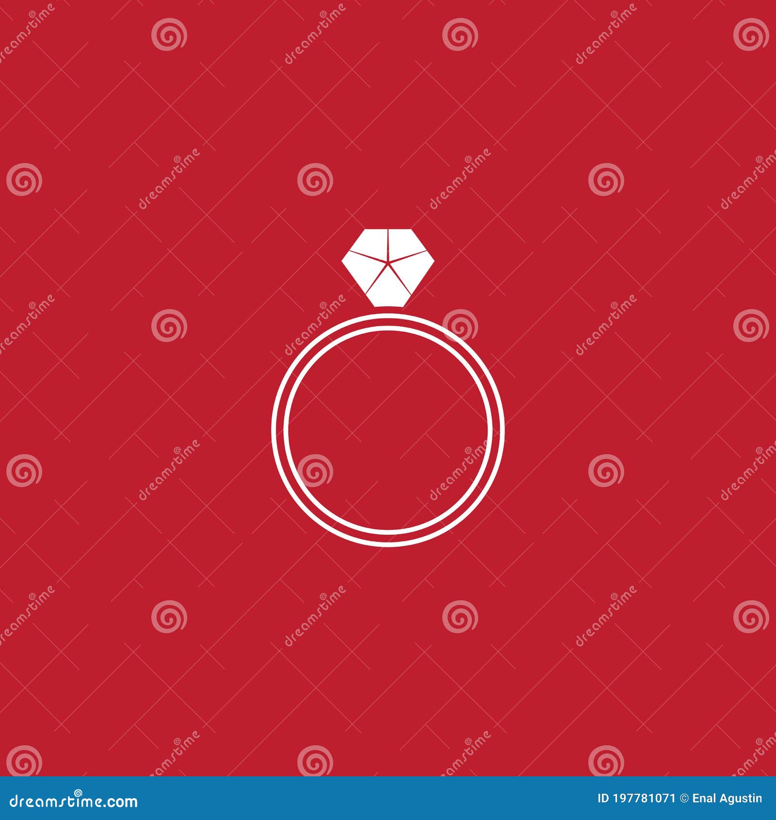 Wedding Ring Logo Design Template Stock Vector - Illustration of love ...
