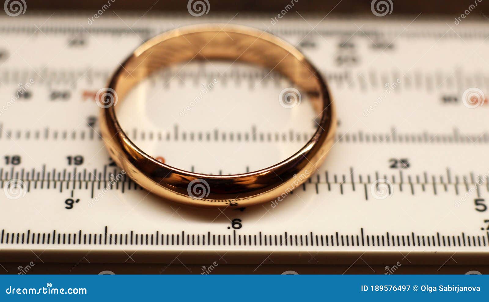 Wedding Ring and Measuring Device Stock Image - Image of gram ...