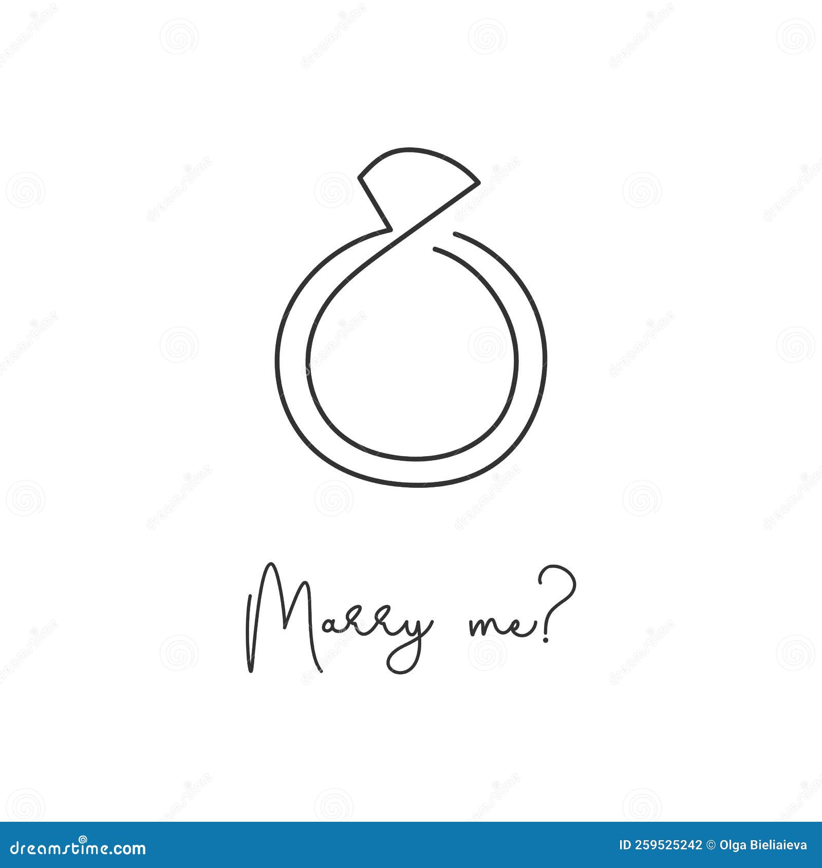 Ring For Propose Marry Icon Doodle Illustration | CartoonDealer.com ...