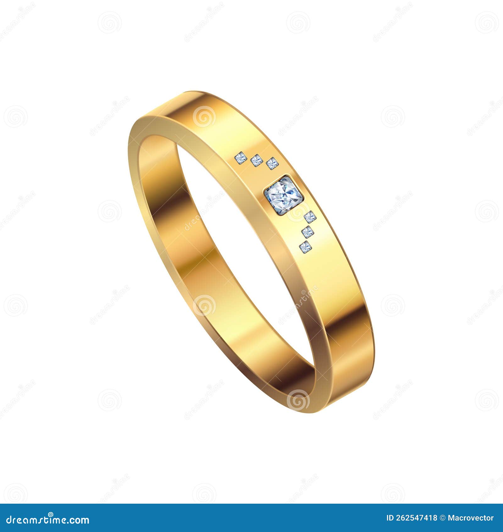 Wedding Ring Realistic Composition Stock Vector - Illustration of ...