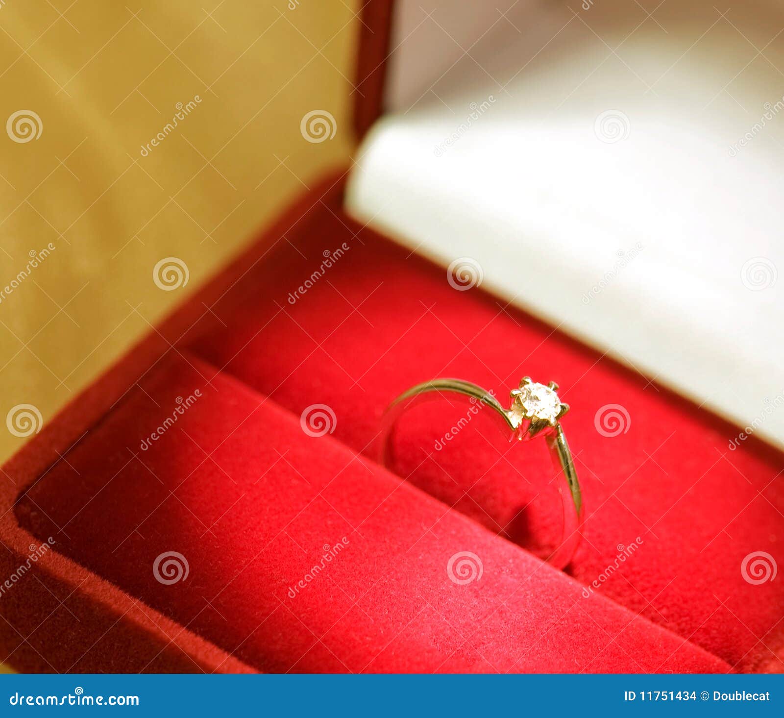 Wedding ring in a red box stock photo. Image of wealth - 11751434