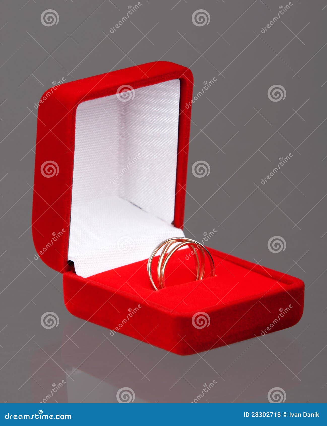 Wedding ring in red box stock photo. Image of engagement - 28302718