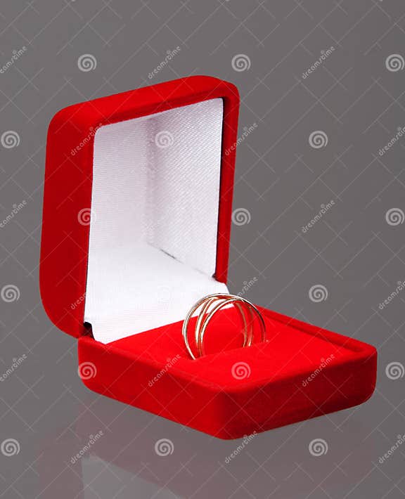 Wedding ring in red box stock photo. Image of engagement - 28302718