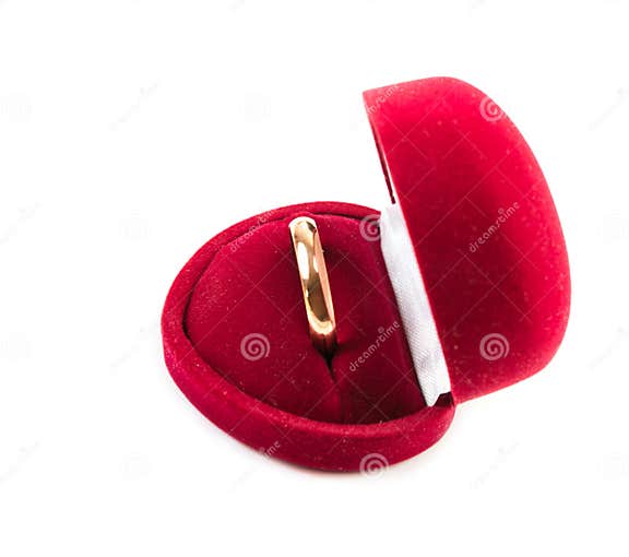 Wedding ring in a red box stock photo. Image of objects - 36855184