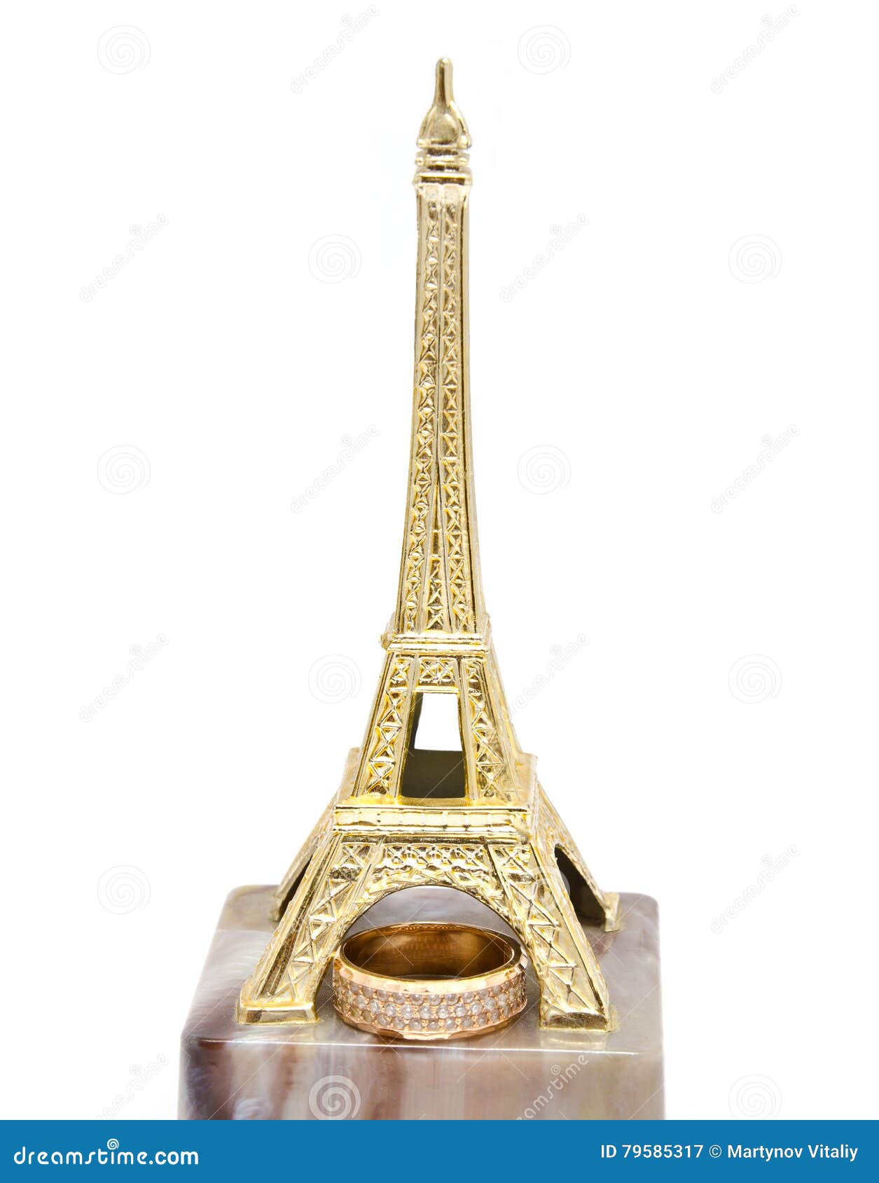 Wedding Ring on the Statue Eiffel Tower Stock Image - Image of concept ...