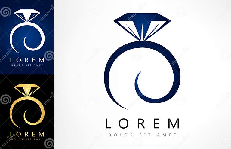 Wedding ring vector logo stock vector. Illustration of married - 118466629