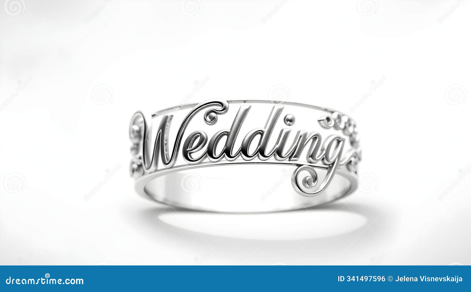 Wedding Ring with the Word Wedding on it Stock Illustration ...