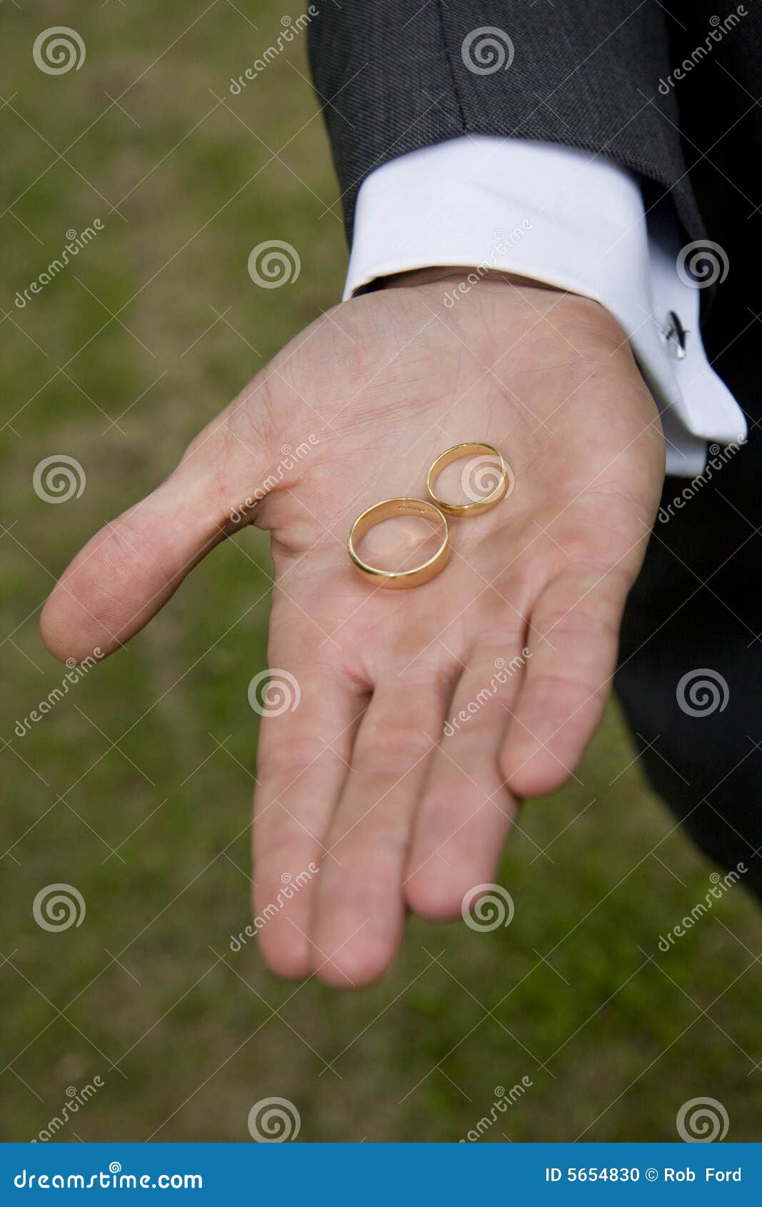 Wedding Rings in the Best Mans Hand. Stock Photo - Image of service ...